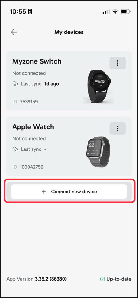 How do I edit, remove or add a device ID to my Myzone account?