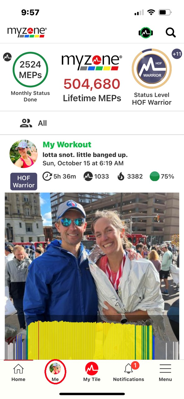 How do I edit my height and weight in my Myzone profile?