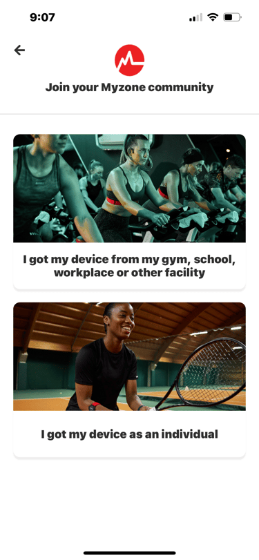 How do I set up a Myzone Account?